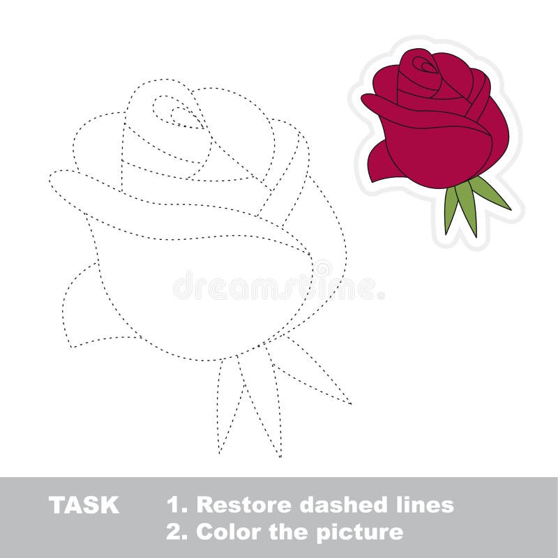 Vector Trace Educational Game for Preschool Kids. Stock Vector ...