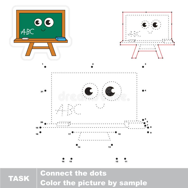 Vector Trace Educational Game for Preschool Kids. Stock Vector ...