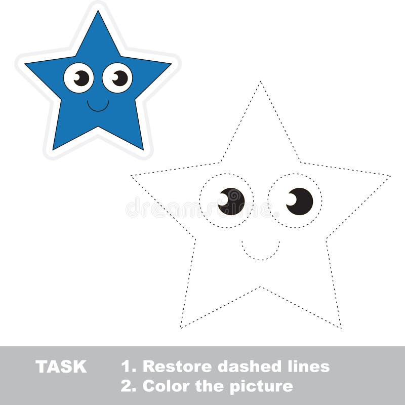 Vector Trace Educational Game for Preschool Kids. Stock Vector ...