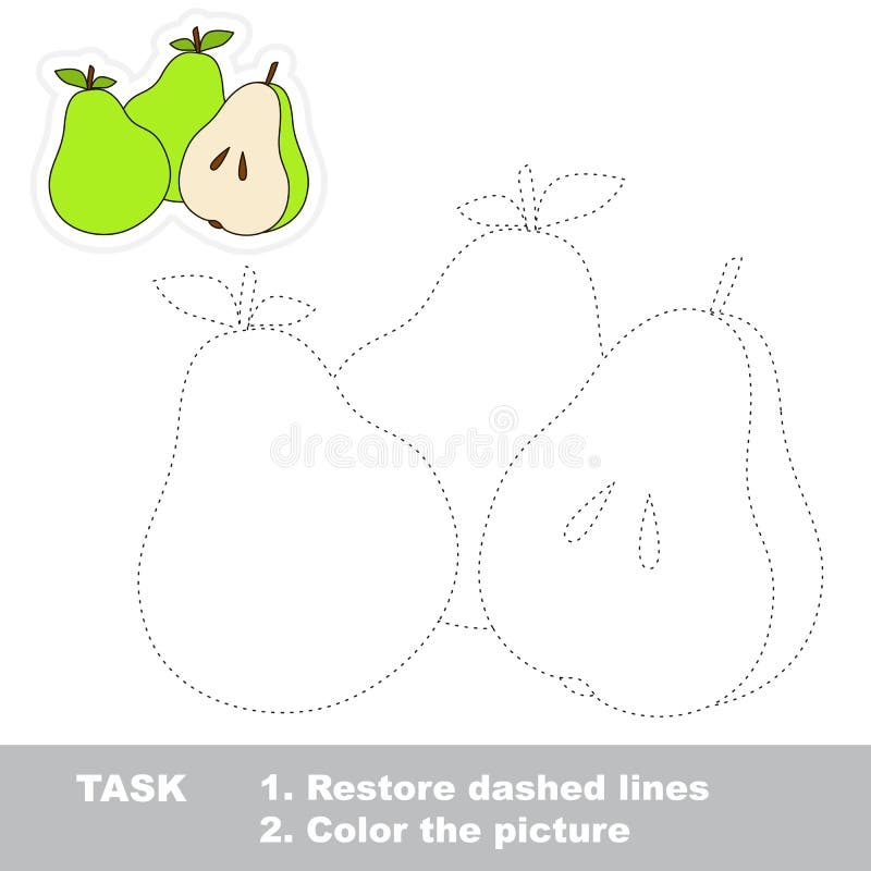 Vector Trace Educational Game for Preschool Kids. Stock Vector ...