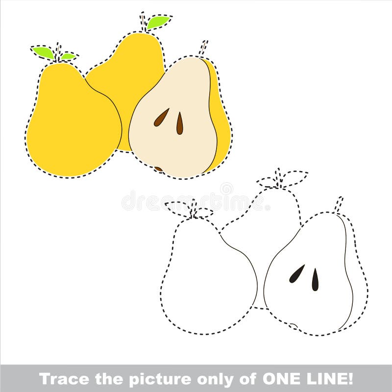 Vector Trace Educational Game for Preschool Kids. Stock Vector ...