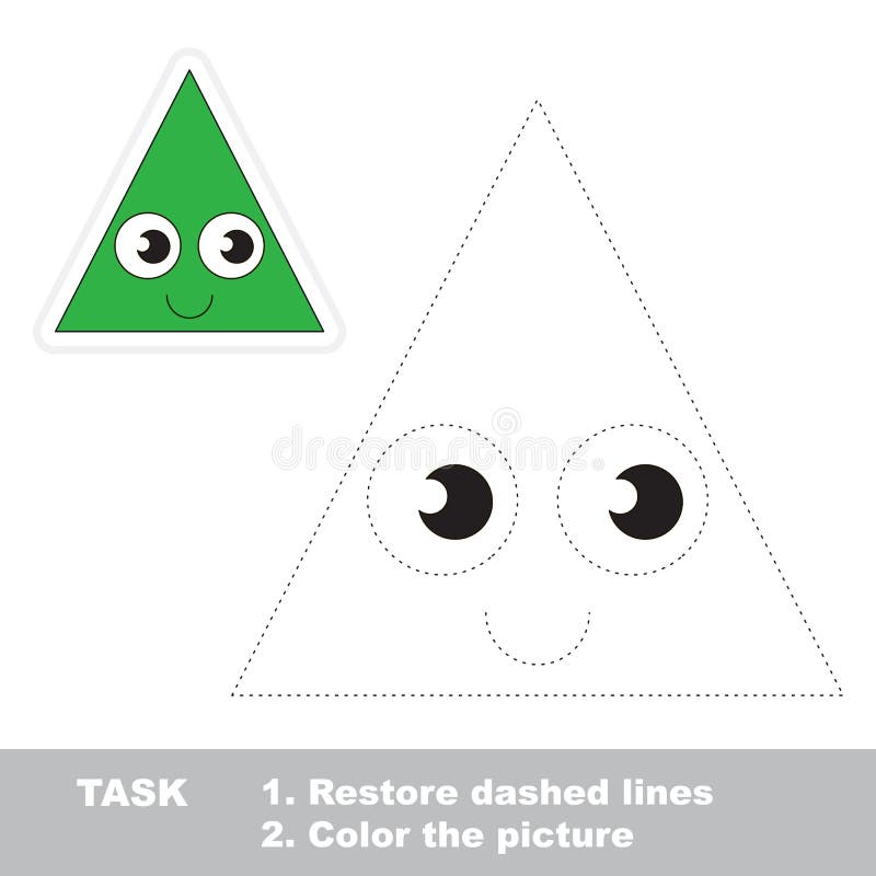 Vector Trace Educational Game for Preschool Kids. Stock Vector ...