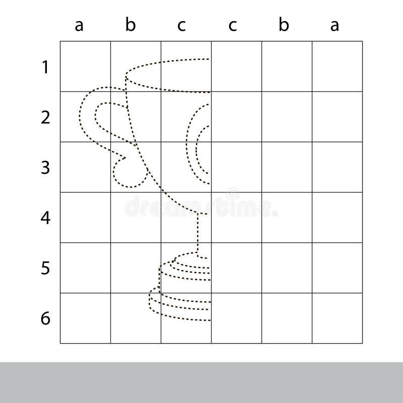 Vector Trace Educational Game for Preschool Kids. Stock Vector ...