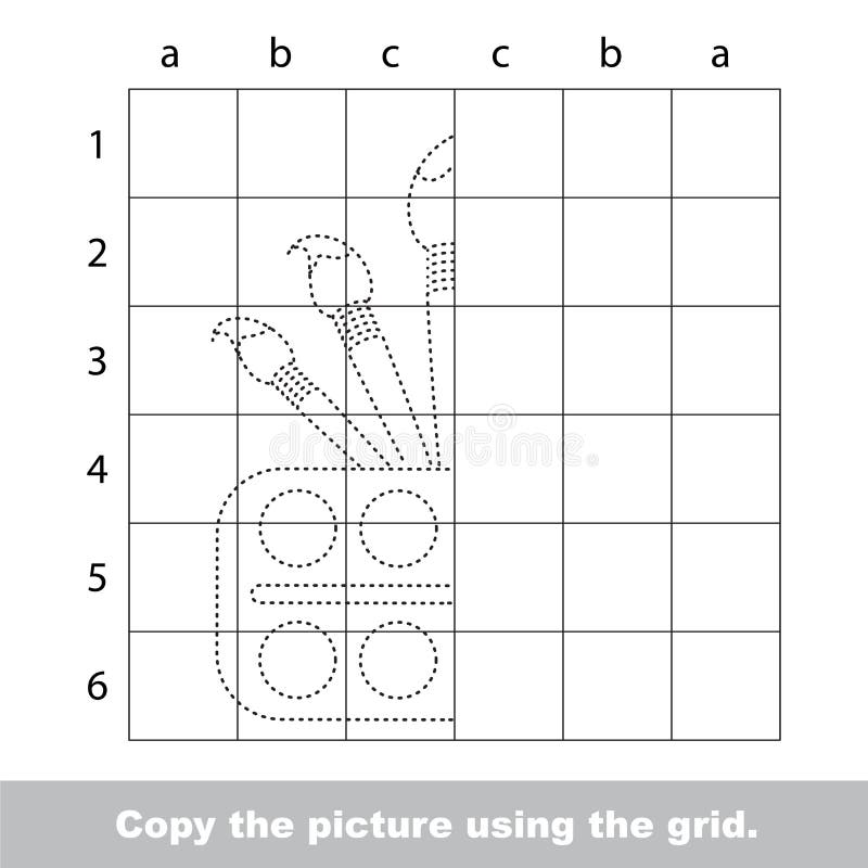Vector Trace Educational Game for Preschool Kids. Stock Vector ...