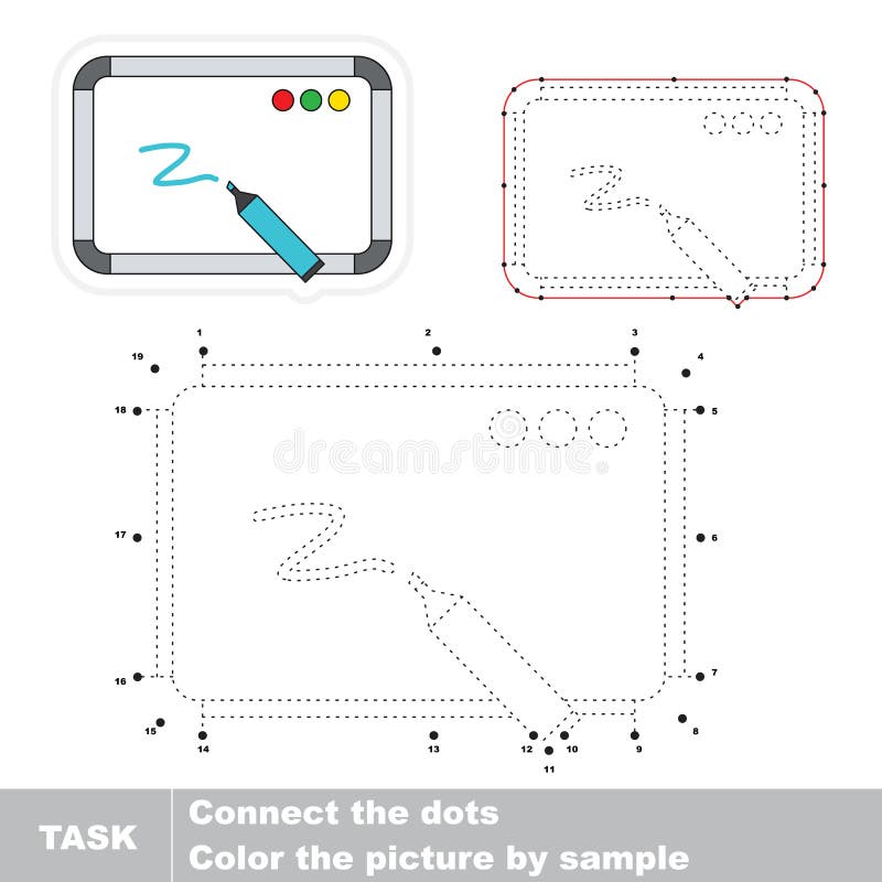 Vector Trace Educational Game for Preschool Kids. Stock Vector ...