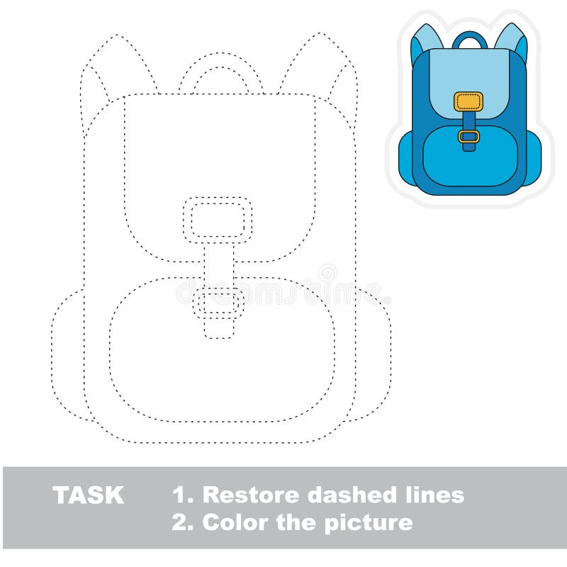Vector Trace Educational Tracing Game for Preschool Kids. Stock Vector ...