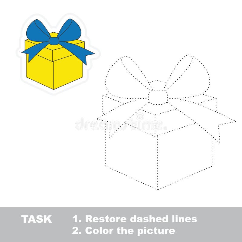 Vector Trace Game. Gift To Be Traced. Stock Vector - Illustration of ...