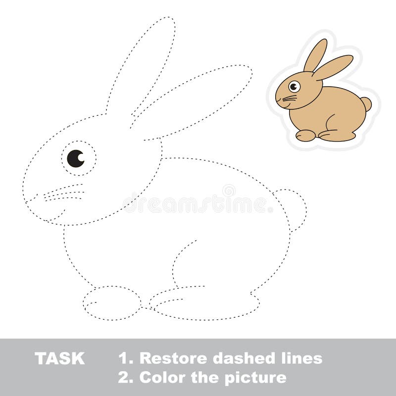 Vector trace game. stock vector. Illustration of animal - 89915734