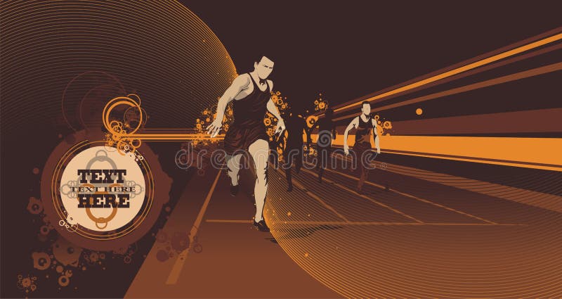 Vector Track Runners stock vector. Illustration of people - 4828868