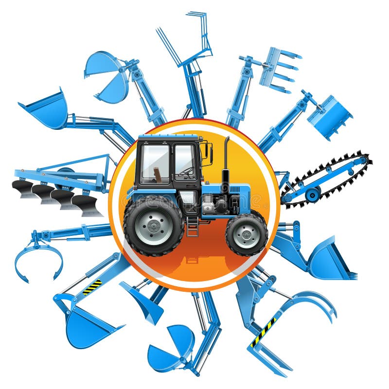 Multifunctional Tractor Stock Illustrations – 30 Multifunctional ...