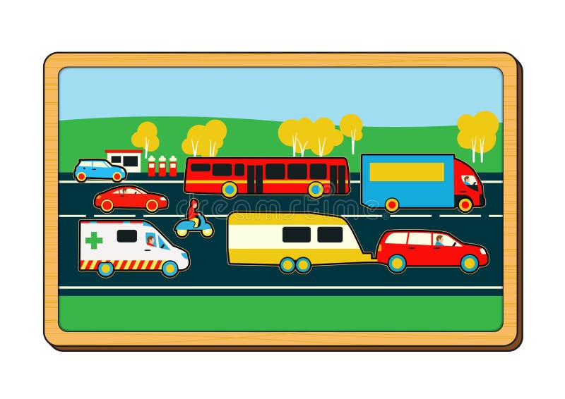 Vector Traffic stock vector. Illustration of kids, land - 22653191