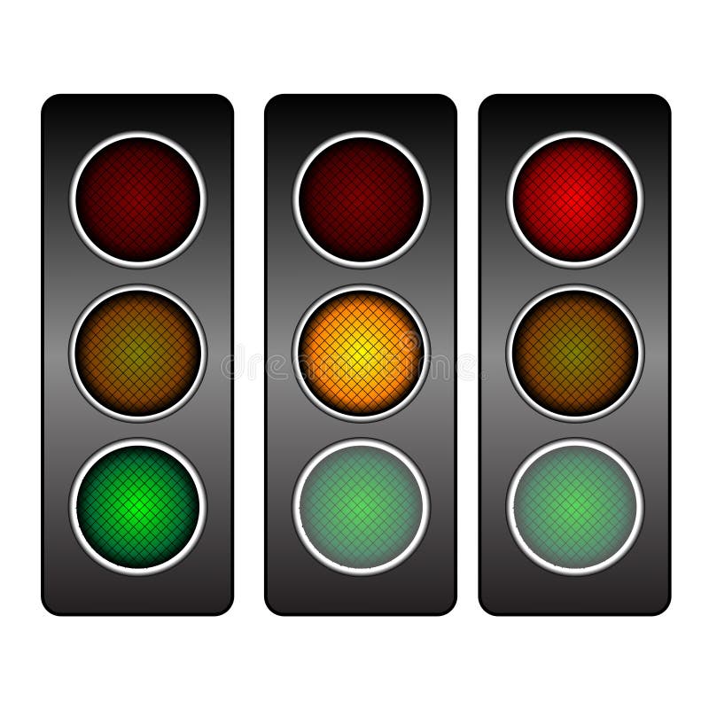 Vector traffic light stock vector. Illustration of semaphore - 12854093