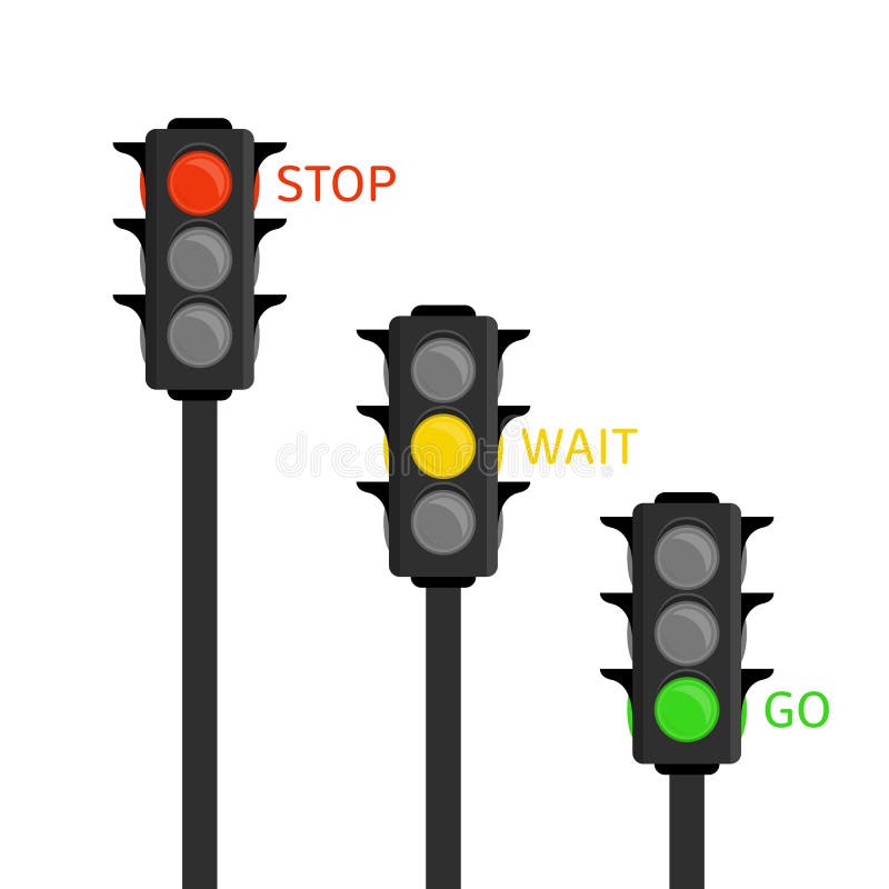 Vector traffic lights. stock vector. Illustration of guidance - 141748244
