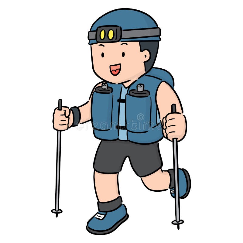 Vector of trail runner stock vector. Illustration of line - 188654580