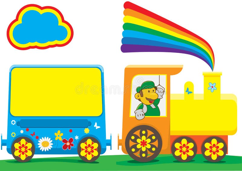 Vector Train Children stock vector. Illustration of kindergarten - 27807621