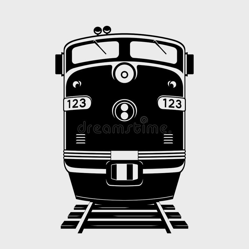 Vector Train Icon. Silhouette of Locomotive Stock Vector - Illustration ... Vector Train Icon. Silhouette of Locomotive Stock Vector - Illustration ...