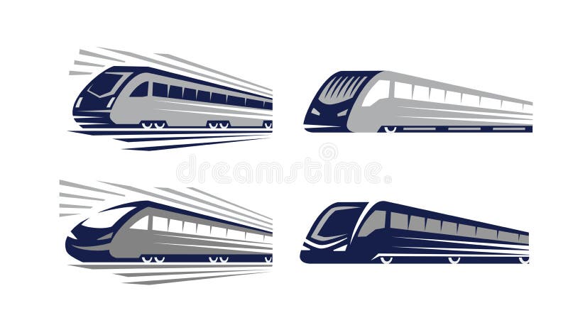 Vector Train icons stock vector. Illustration of railway - 82864669