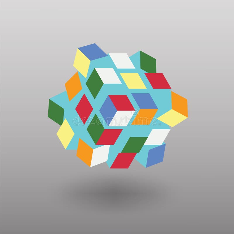 Vector Transformer Cube Similar To Rubik S Cube Stock Illustration ...