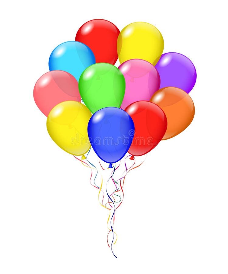 Vector Transparent Balloons Bunch. Stock Vector - Illustration of gift ...