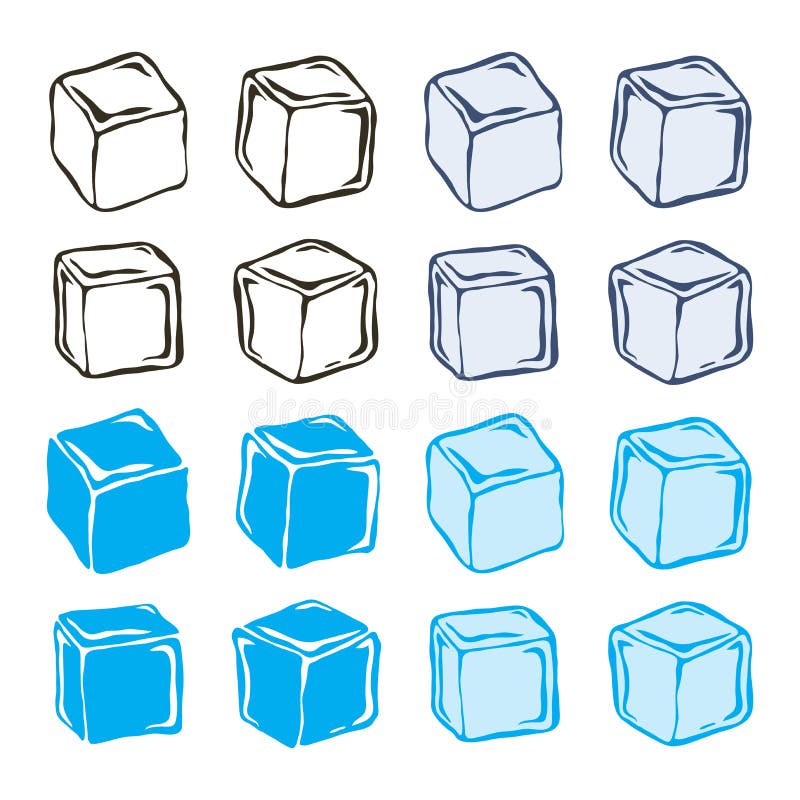 Black White Ice Cube Stock Illustrations 2 040 Black White Ice Cube