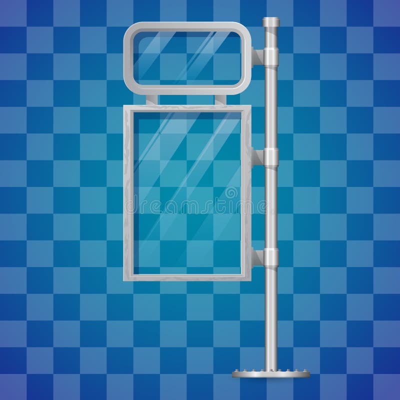 Vector Light Box with Chrome Stand Stock Vector - Illustration of ...