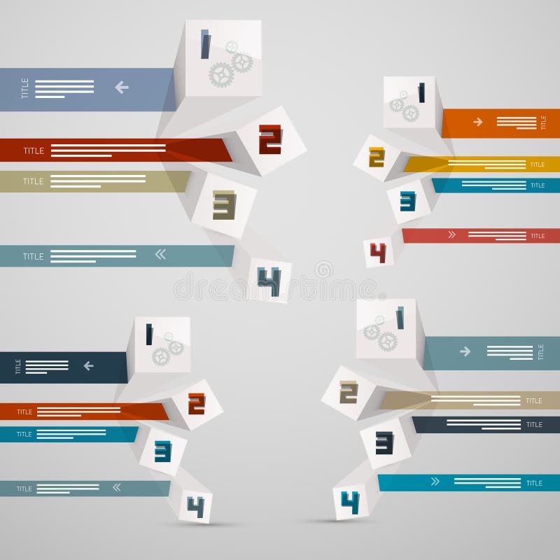 Steps for Tutorial, Infographics Stock Vector - Illustration of paper ...