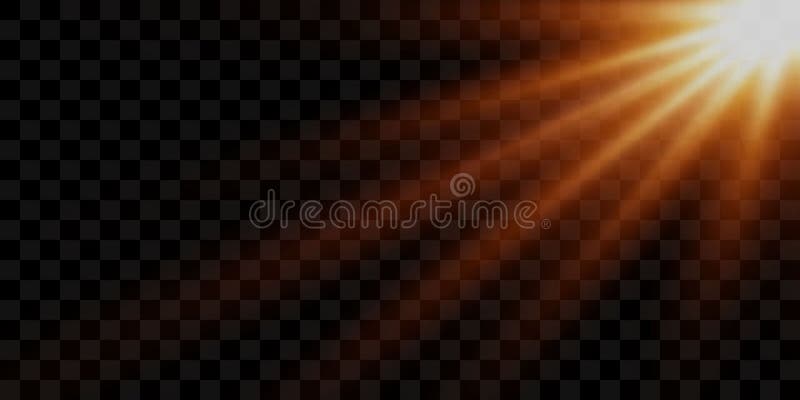 Vector Transparent Sun Light Special Lens Flare Light Effect. Front ...