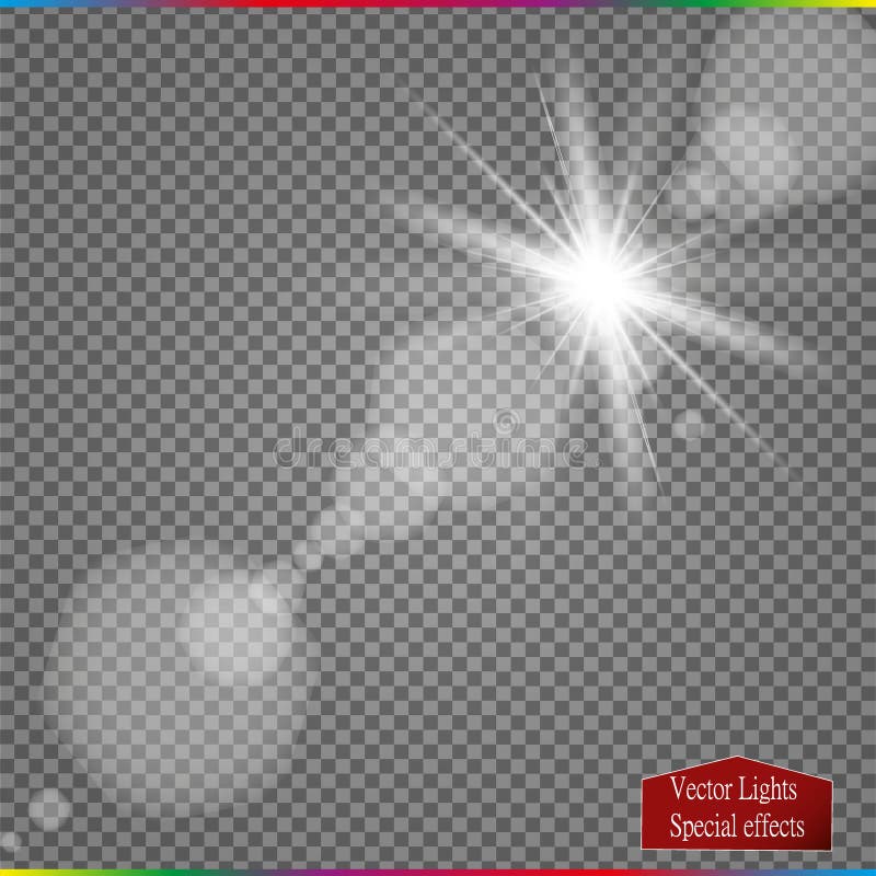 Vector Transparent Sunlight Special Lens Flare Light Effect. Stock ...