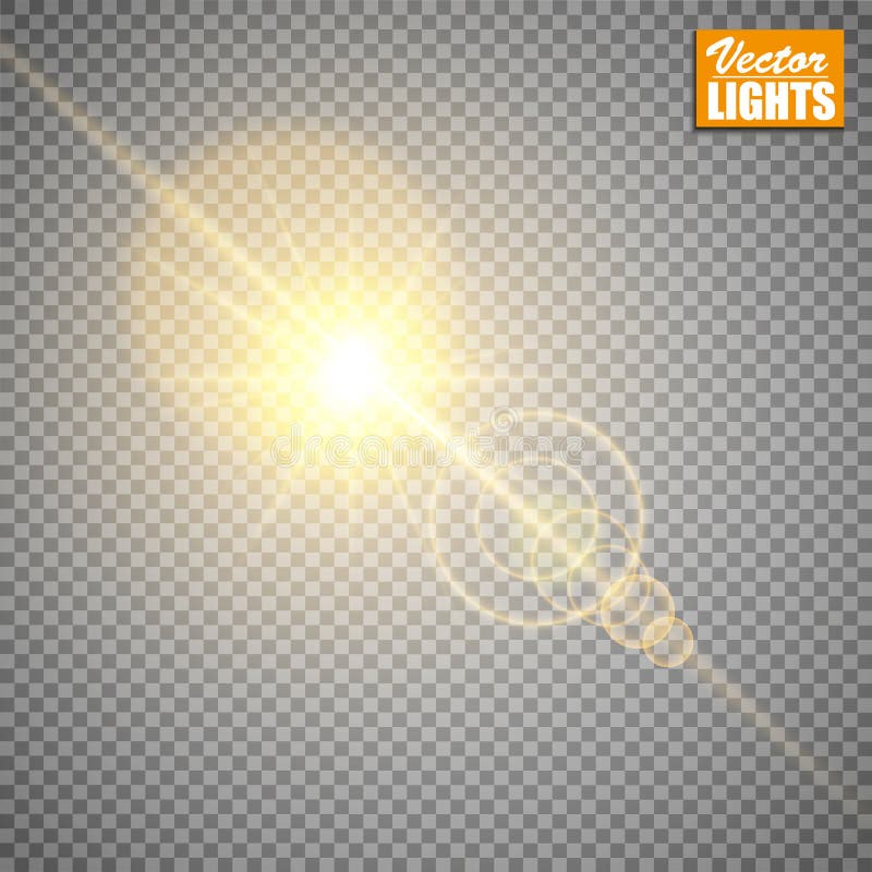 Vector Transparent Sunlight Special Lens Flare Light Effect. Stock ...