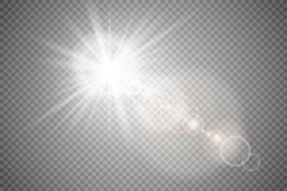 Vector Transparent Sunlight Special Lens Flare Light Effect. Sun Flash ...