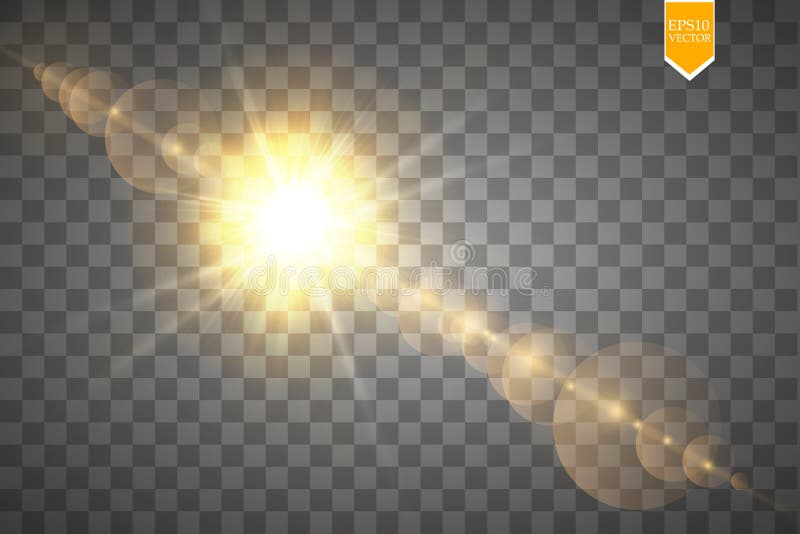 Vector Transparent Sunlight Special Lens Flare Light Effect. Sun Flash ...