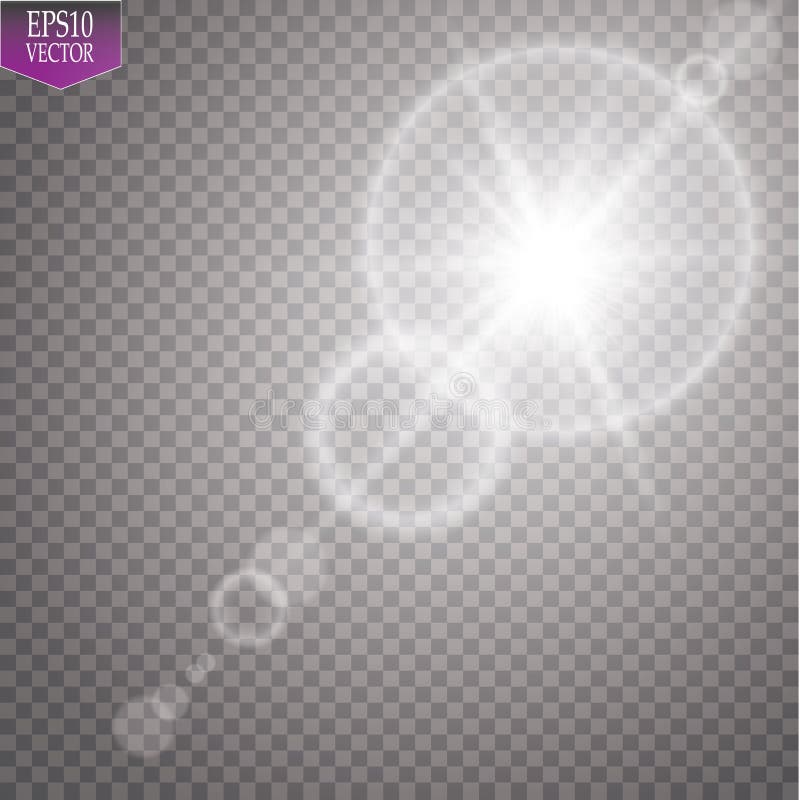 Vector Transparent Sunlight Special Lens Flare Light Effect. Sun Flash ...