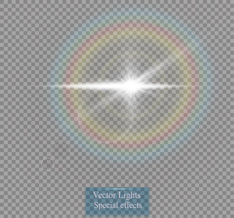Vector Transparent Sunlight Special Lens Flare Light Effect. Sun Flash ...