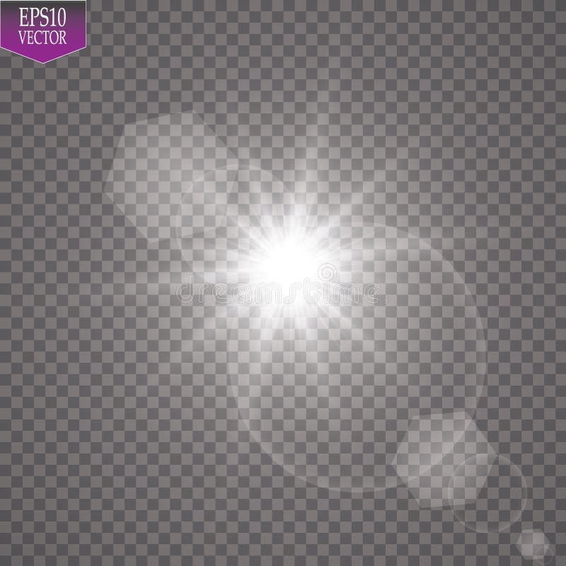 Vector Transparent Sunlight Special Lens Flare Light Effect. Sun Flash ...
