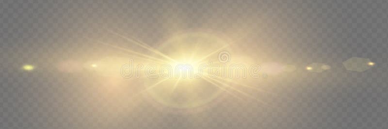 Vector Transparent Sunlight Special Lens Flash Light Effect.front Sun ...
