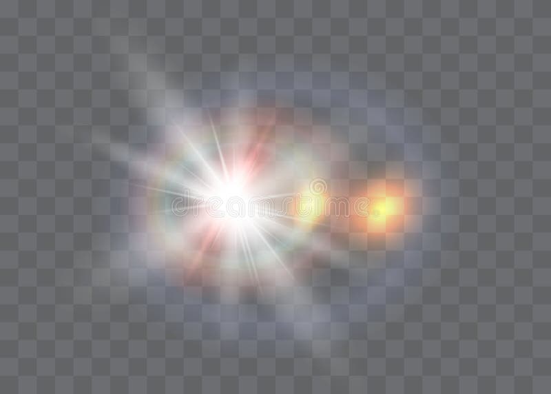 Vector Transparent Sunlight Special Lens Flash Light Effect.front Sun ...