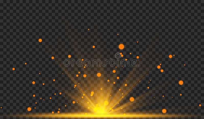 Vector Transparent Sunlight Special Lens Flash Light Effect.front Sun ...