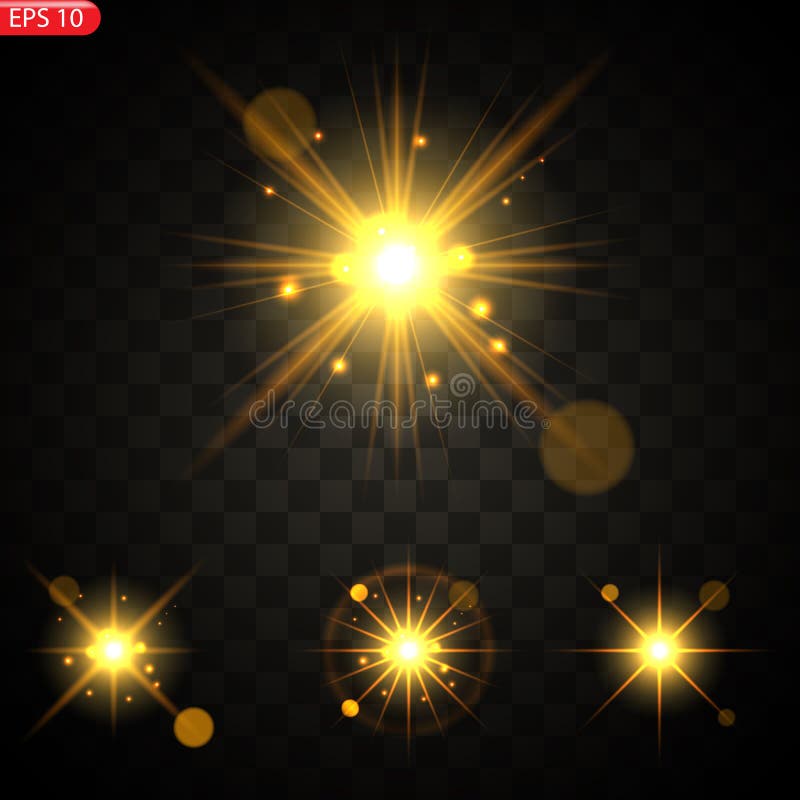 Vector Transparent Sunlight Special Lens Flash Light Effect Stock ...
