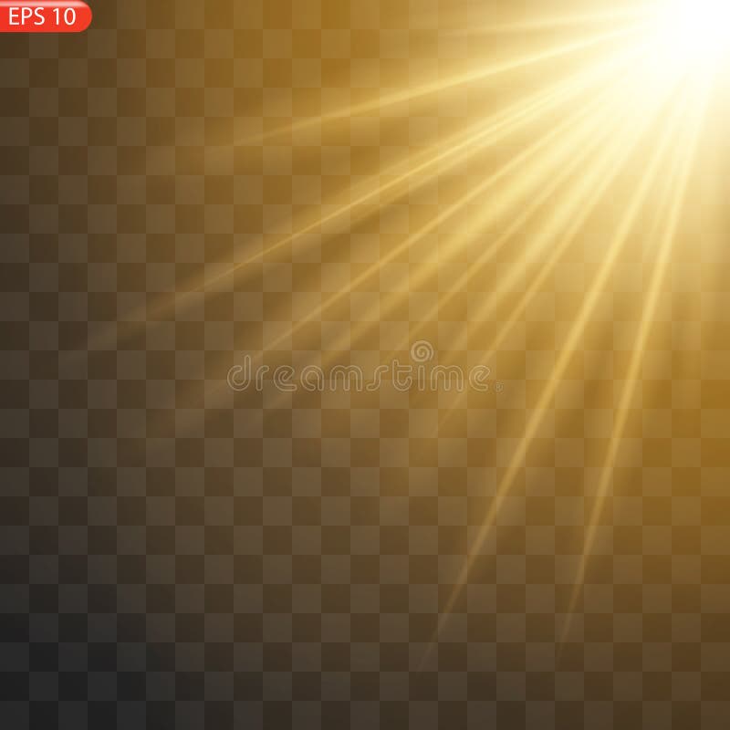 Vector Transparent Sunlight Special Lens Flash Light Effect Front Sun ...