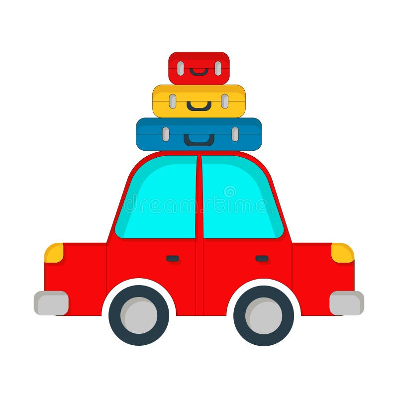 Vector Travel Car. Vector Illustration. Stock Vector - Illustration of ...