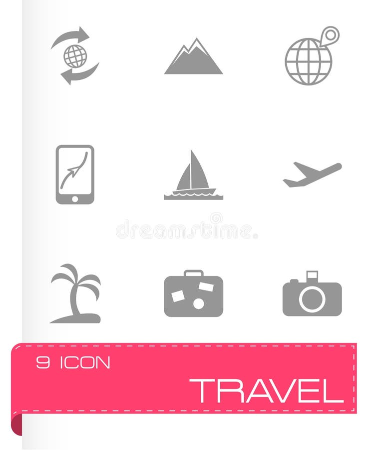 Vector travel icon set stock vector. Illustration of arrow - 53011598