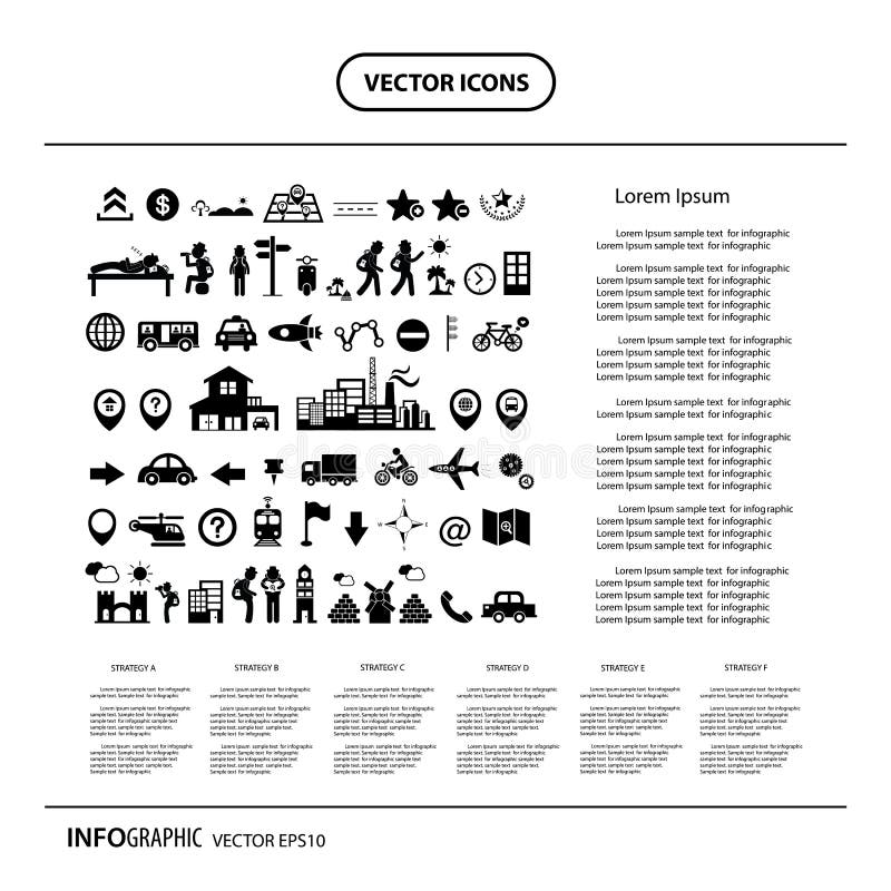 Traveler explorer icon set stock vector. Illustration of graphic ...