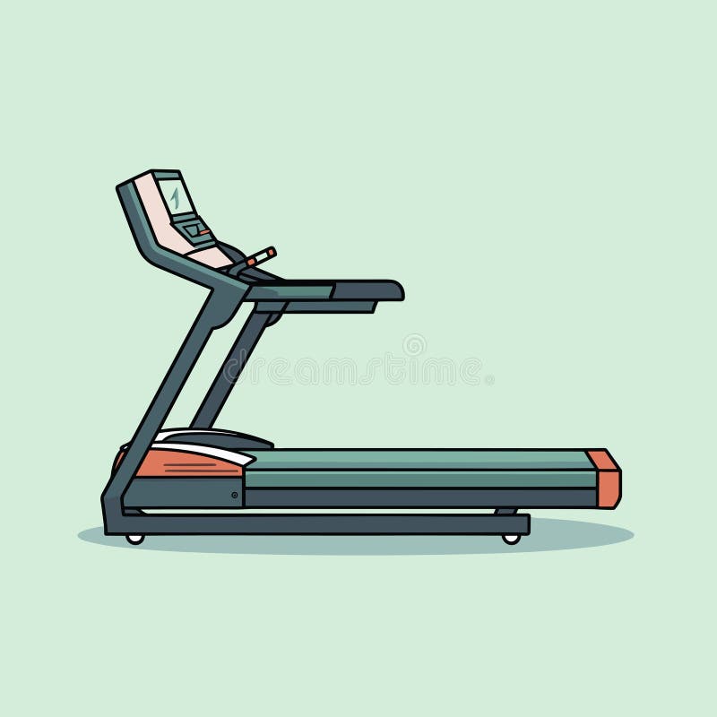 Vector of a Treadmill with a Calculator on Top of it Stock Vector ...