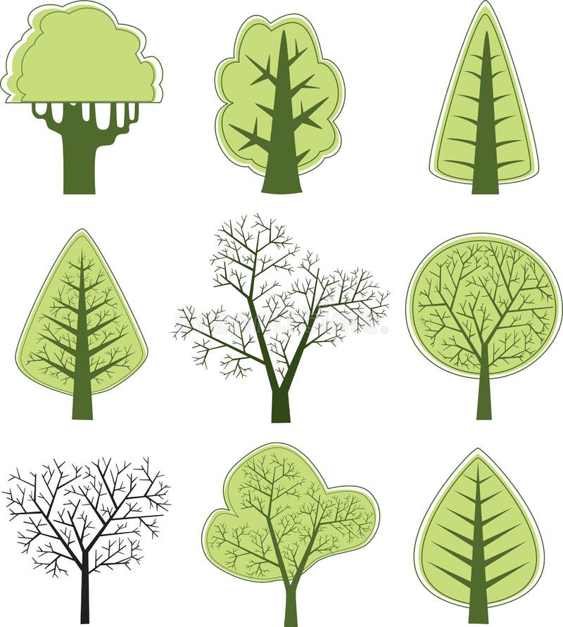 Tree samples stock vector. Illustration of trunk, branch - 25745311
