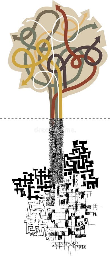 Vector Tree of Arrows in Style of Infographics Stock Vector ...