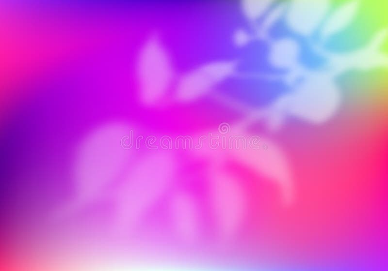 Vector Tree Branch with Leaves on Gradient Background. Decorative ...