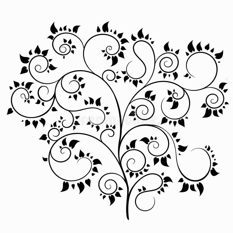 Vector tree curved stock vector. Illustration of vector - 35319484