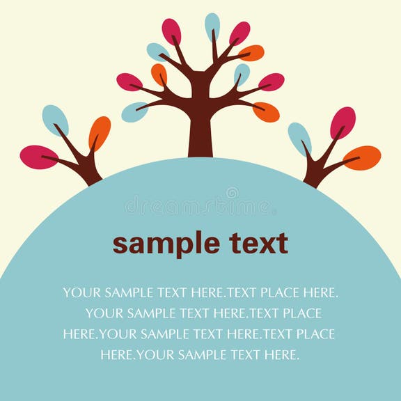 Vector Tree Flyer/Poster Template Stock Illustration - Illustration of ...