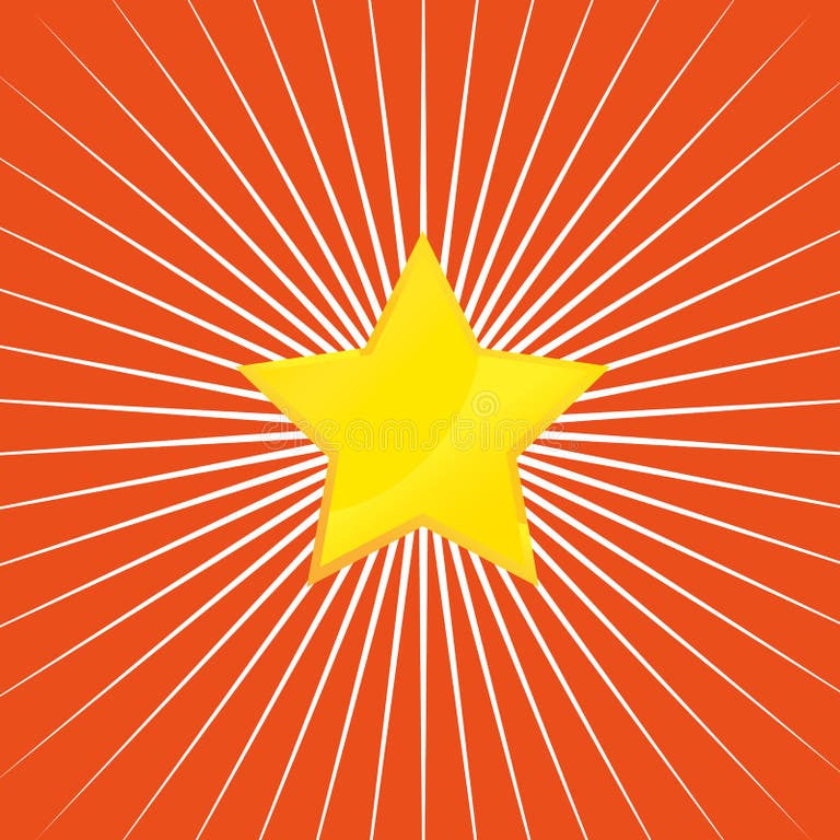 Vector Tree Gold Stars on Red and White Background Stock Vector ...