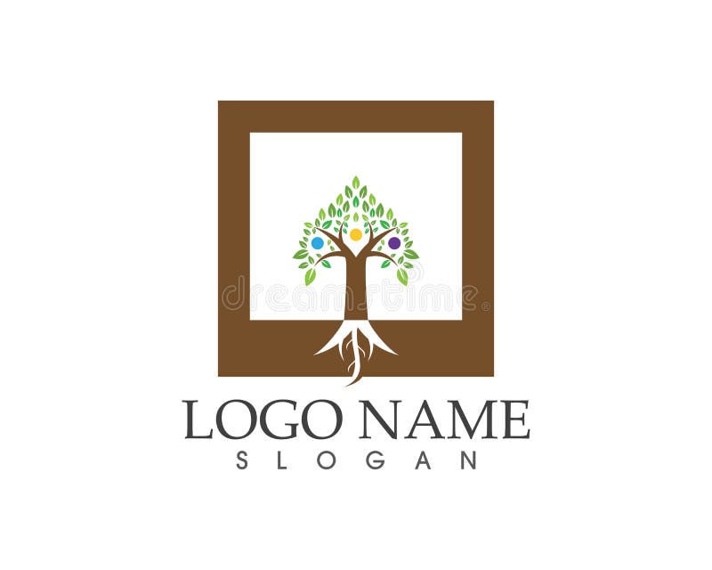 Vector - Tree Green People Identity Card Vector Logo Template Stock ...